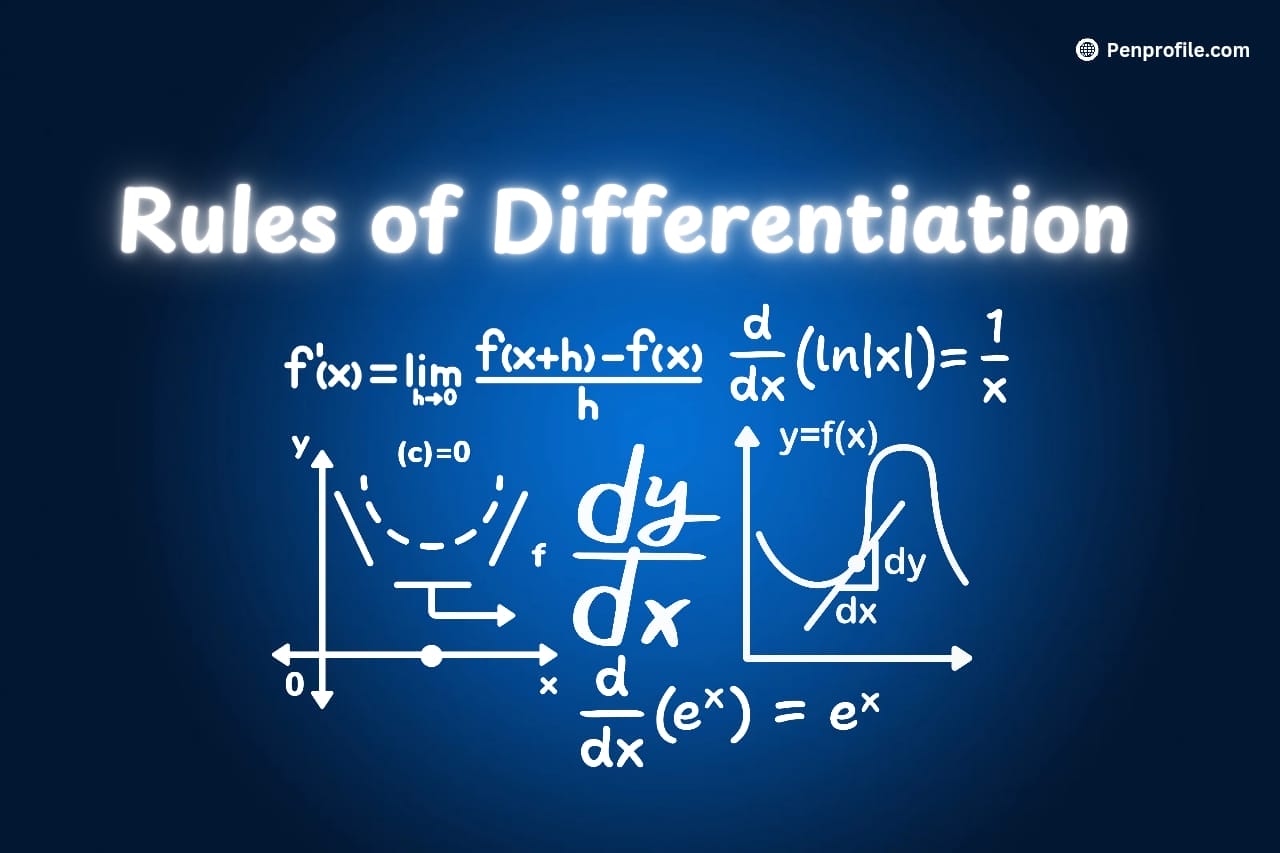Basic rules of differentiation for learning derivatives | Penprofile